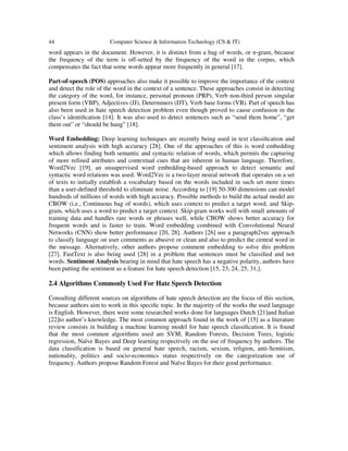 SOCIAL NETWORK HATE SPEECH DETECTION FOR AMHARIC LANGUAGE | PDF