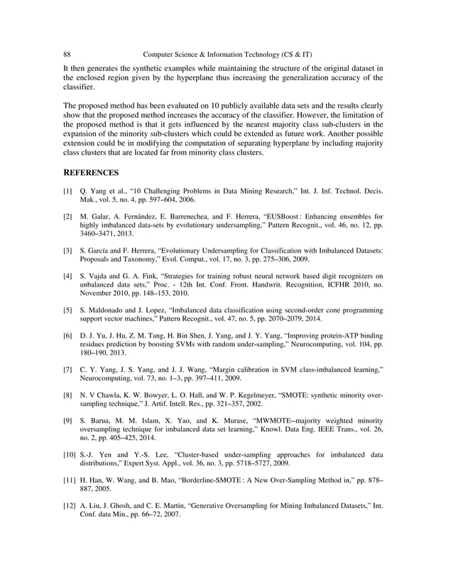 PROBABILITY BASED CLUSTER EXPANSION OVERSAMPLING TECHNIQUE FOR IMBALANCED DATA | PDF