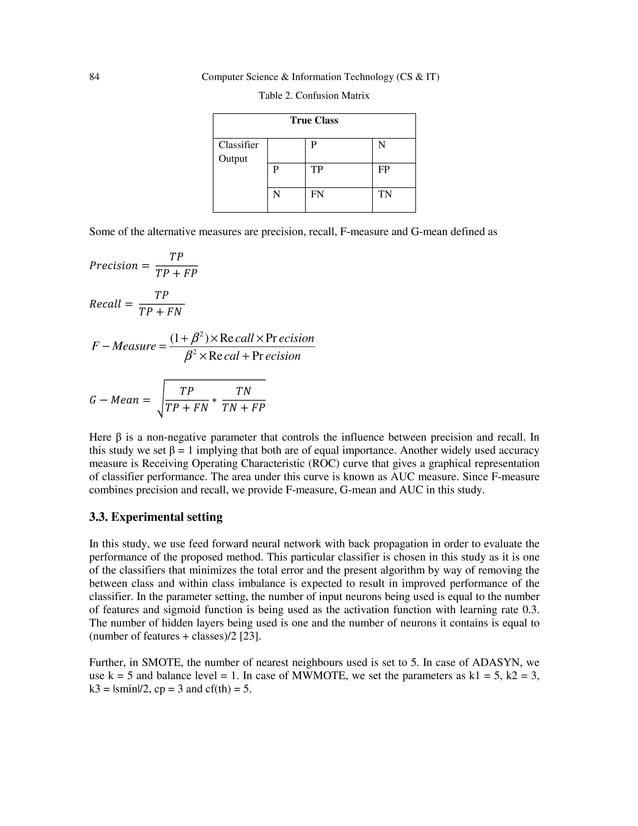 PROBABILITY BASED CLUSTER EXPANSION OVERSAMPLING TECHNIQUE FOR IMBALANCED DATA | PDF