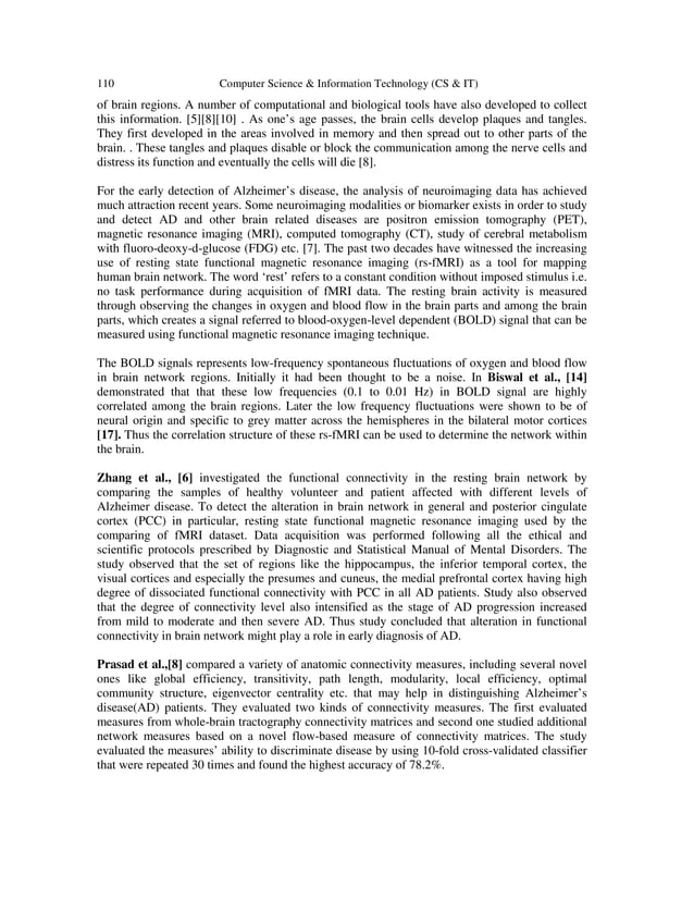 Classification Of Alzheimer Using Fmri Data And Brain Network Pdf