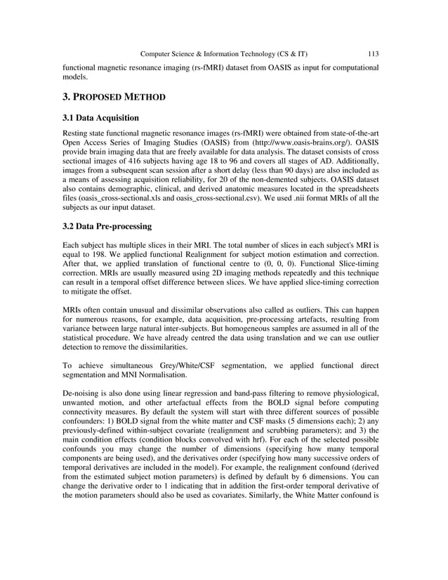 CLASSIFICATION OF ALZHEIMER USING fMRI DATA AND BRAIN NETWORK | PDF