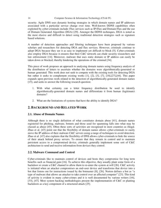 DETECTION OF ALGORITHMICALLY GENERATED MALICIOUS DOMAIN | PDF