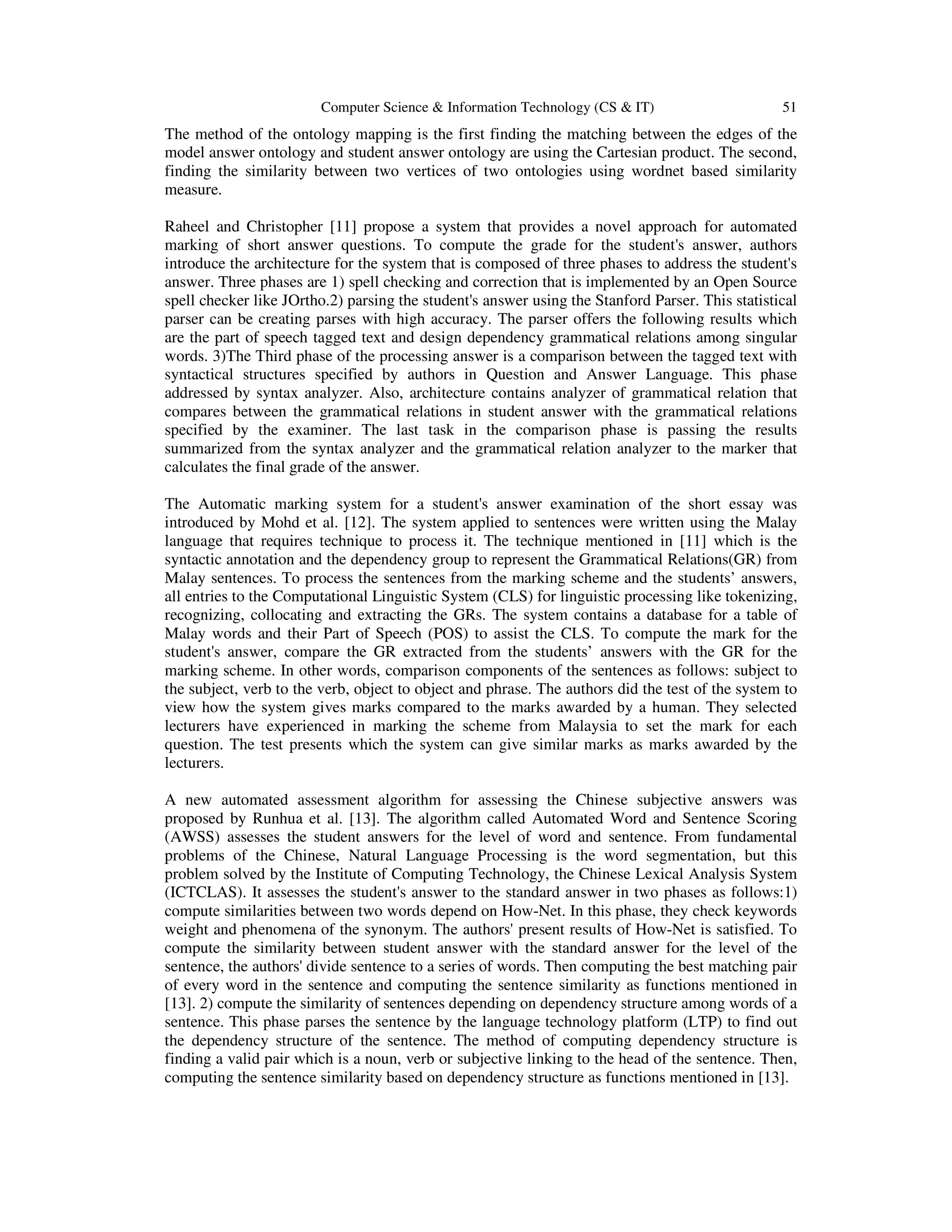 INTELLIGENT ELECTRONIC ASSESSMENT FOR SUBJECTIVE EXAMS | PDF