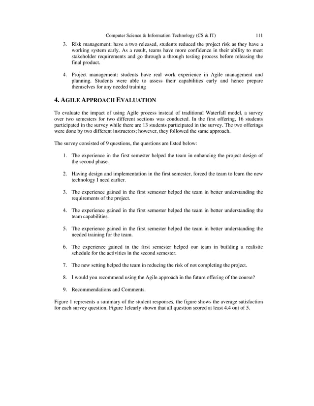 MOVING FROM WATERFALL TO AGILE PROCESS IN SOFTWARE ENGINEERING CAPSTONE PROJECTS | PDF