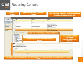 Cs itools06 csia_reporting_features_v10 | PPT