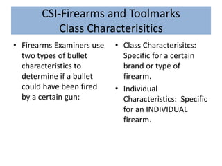 Csi training : Toolmarks and | PPT