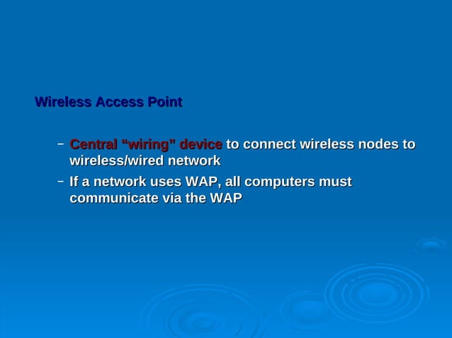 WIRELES NETWORK | PPT