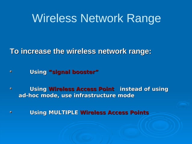 WIRELES NETWORK | PPT