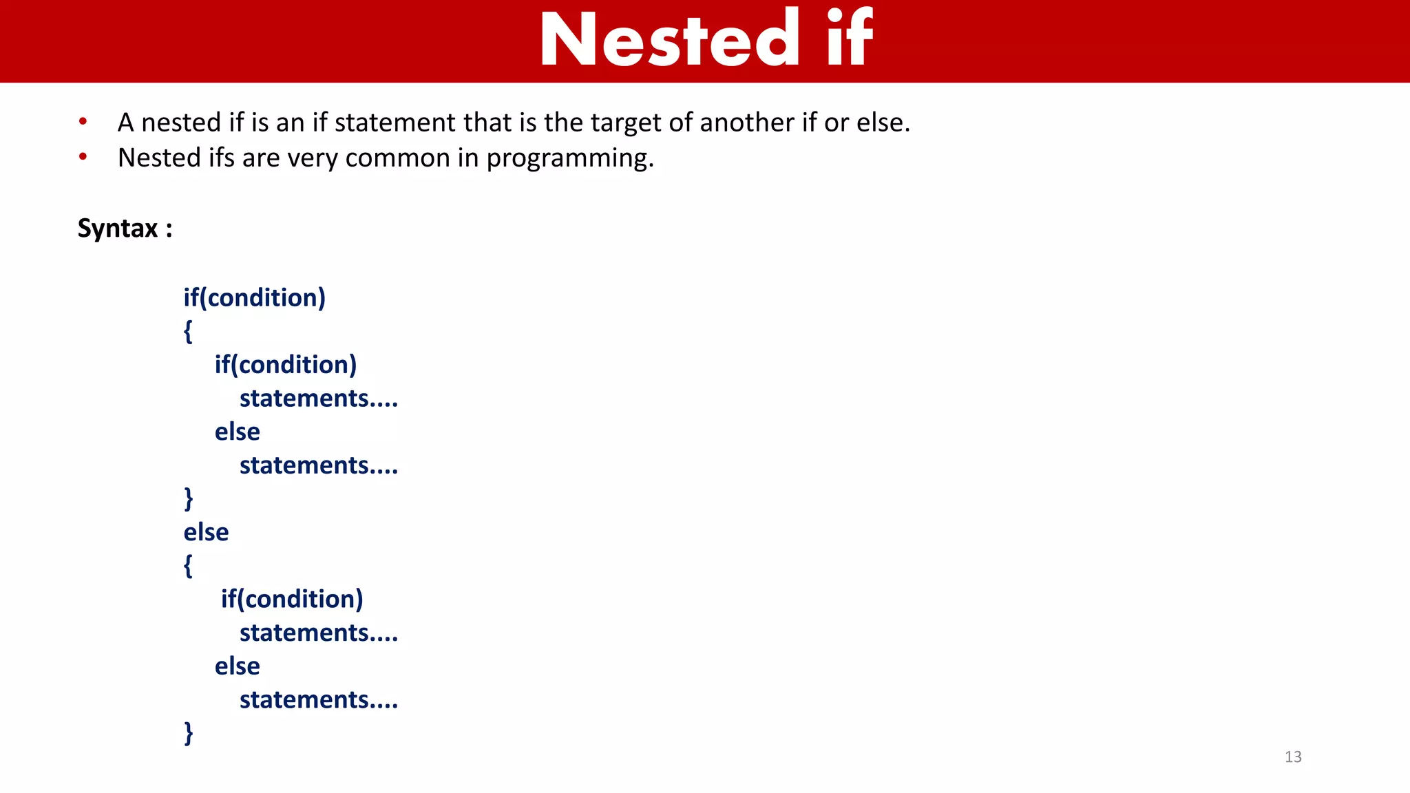 Control Statements In Java Pptx Programming Languages Computing