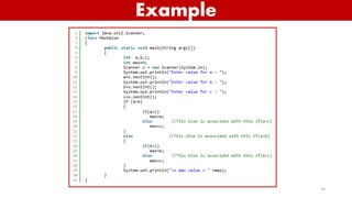 Control Statements in Java | PPTX | Programming Languages | Computing