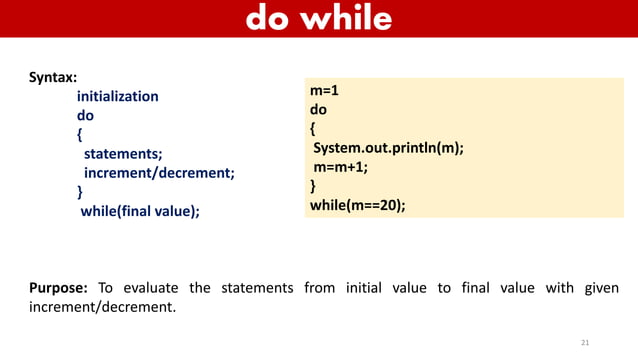 Control Statements in Java | PPT
