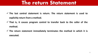 Control Statements in Java | PPTX