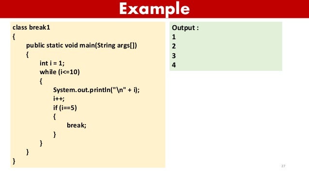 Control Statements In Java