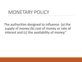 Monetary policy | PPT