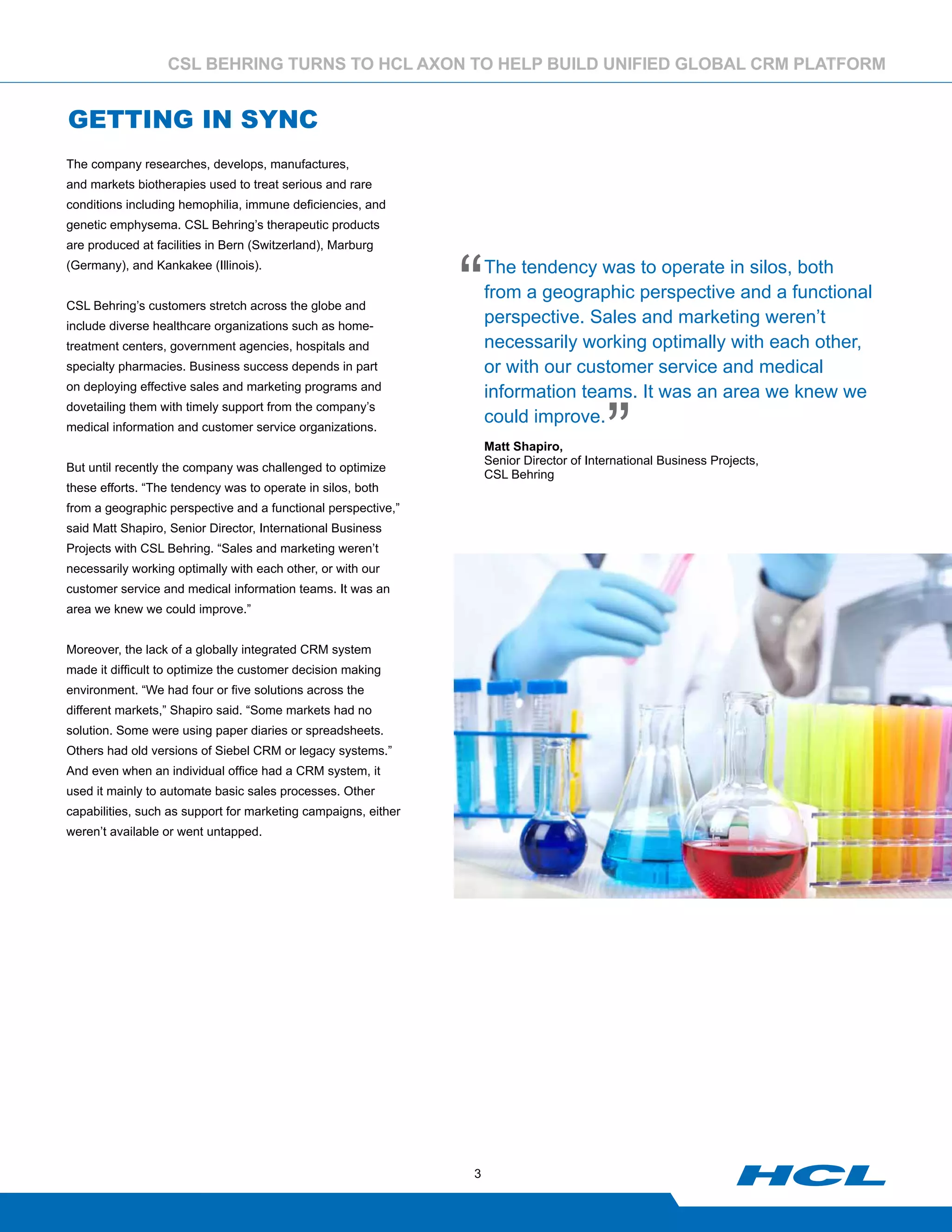 Csl behring-case-study | PDF