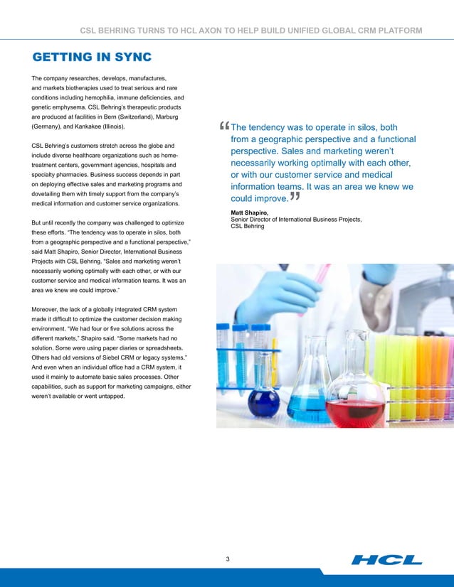 Csl behring-case-study | PDF