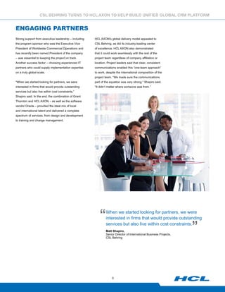 Csl behring-case-study | PDF