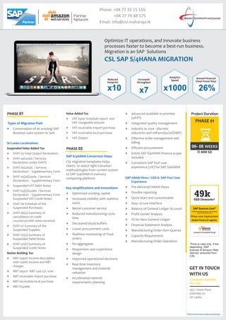Csl s4 hana migration-flyer Sri Lanka | PDF