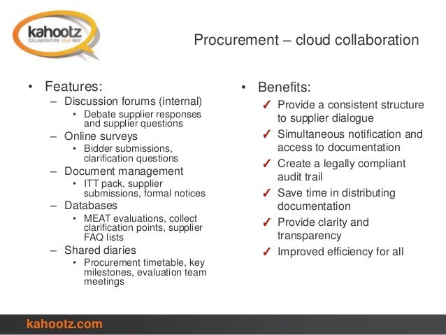 Collaborative Procurement - using the cloud to involve staff, partner…
