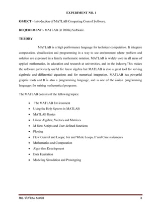 Control system Lab record | PDF