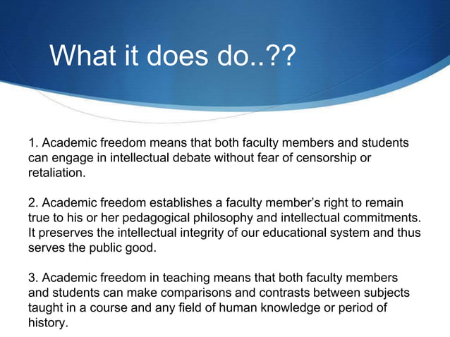 Cs lab ppt academic freedom | PPT