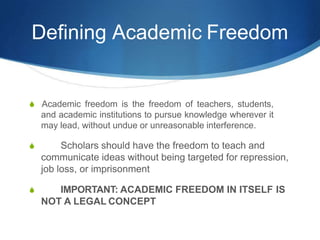 Cs lab ppt academic freedom | PPT
