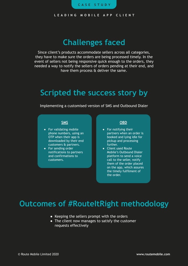 Route Mobile - Case Study | PDF