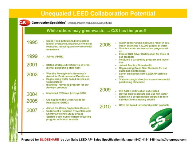 Construction Specialties LEED Project Collaboration | PDF ...