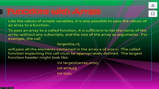 The Switch Statement,Loops,Array,Functions | PPT