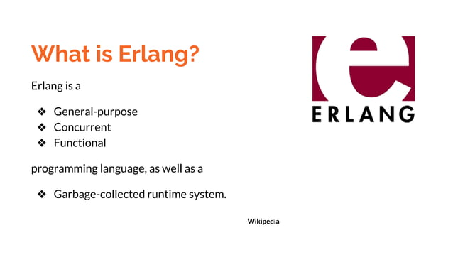 Introduction to Erlang Programming Language | PPT