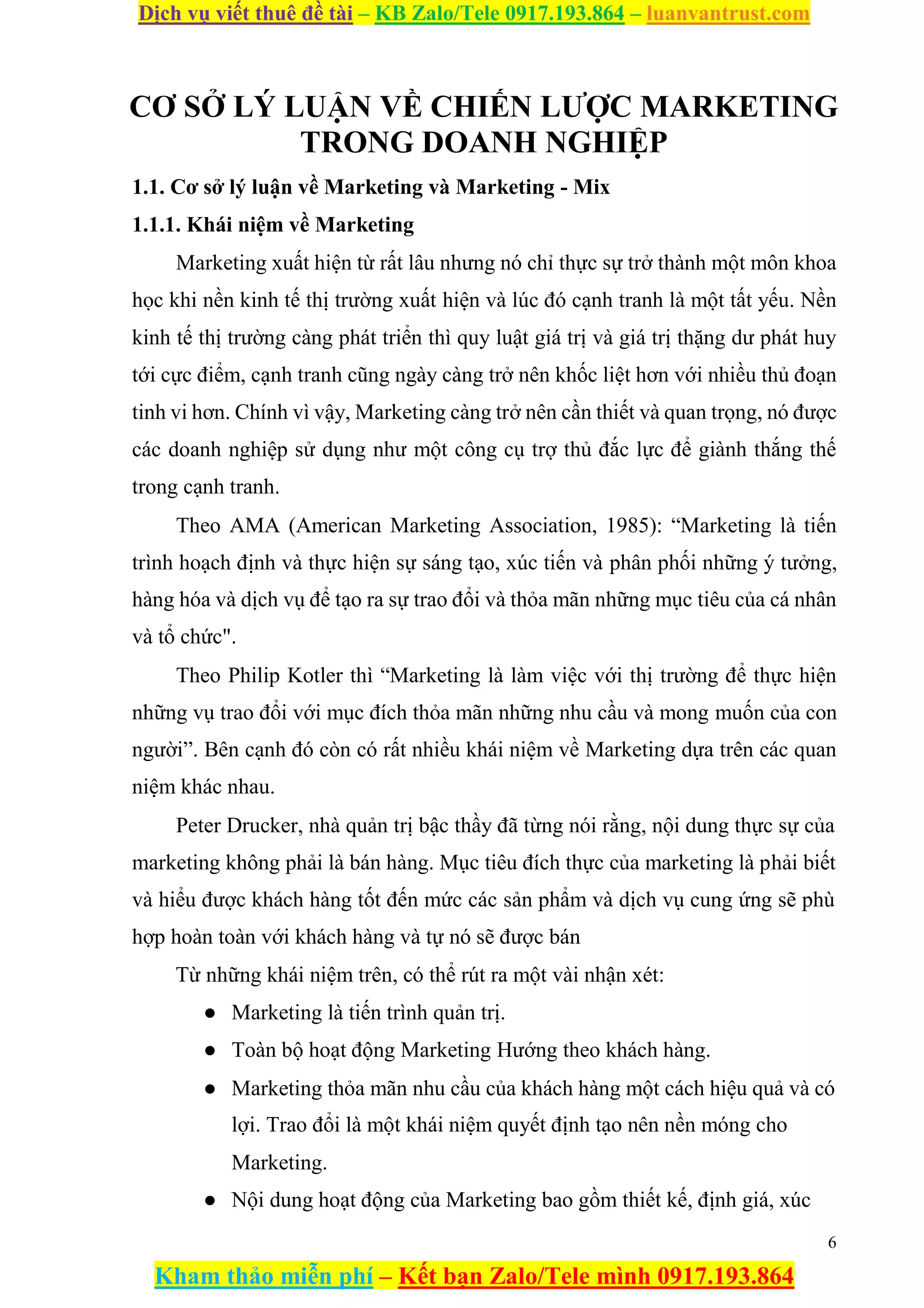 Cơ sở lý luận về chiến lược marketing trong doanh nghiệp.docx