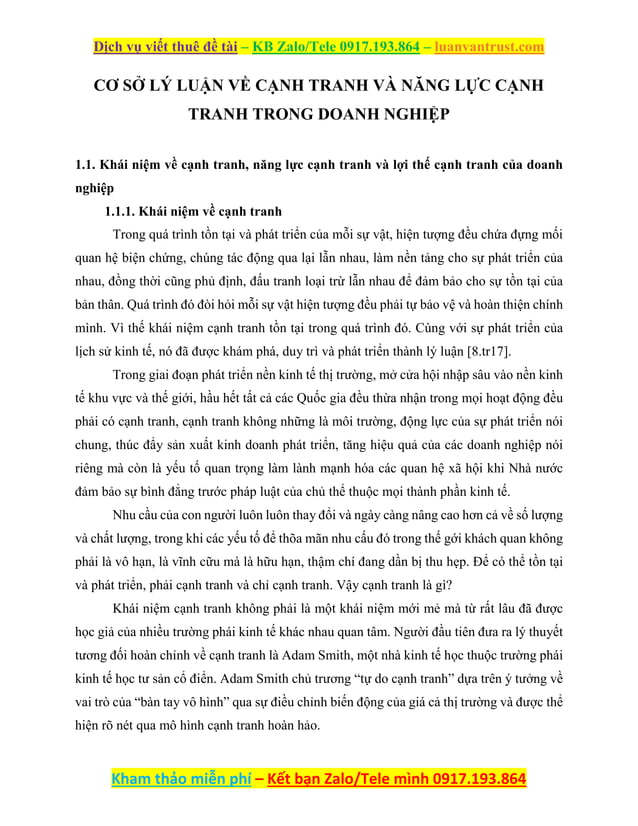 Cơ sở lý luận về cạnh tranh và năng lực cạnh tranh tại Công Ty Khí Hóa Lỏng Việt Nam.docx