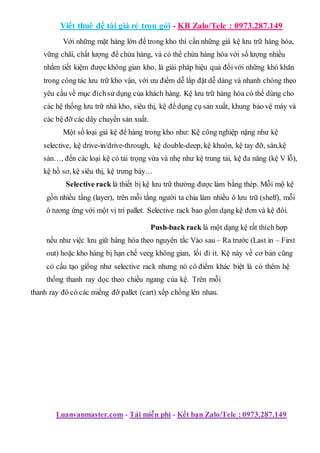 Cơ Sở Lý Luận Về Hiệu Quả Hoạt Động Kho Hàng làm Khóa Luận.docx