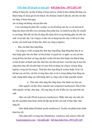 Cơ Sở Lý Luận Về Hiệu Quả Hoạt Động Kho Hàng làm Khóa Luận.docx