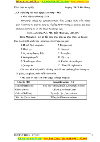 Cơ sở lý luận về marketing trong hoạt động kinh doanh của doanh nghiệp.docx