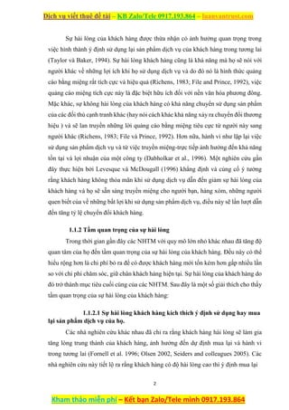 CƠ SỞ LÝ LUẬN VÀ MÔ HÌNH NGHIÊN CỨU SỰ HÀI LÒNG CỦA KHÁCH HÀNG.docx