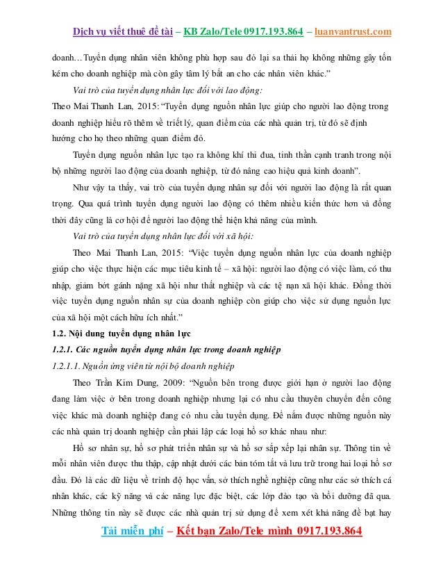 Cơ Sở Lý Luận Về Tuyển Dụng Nhân Lực Trong Doanh Nghiệp.docx