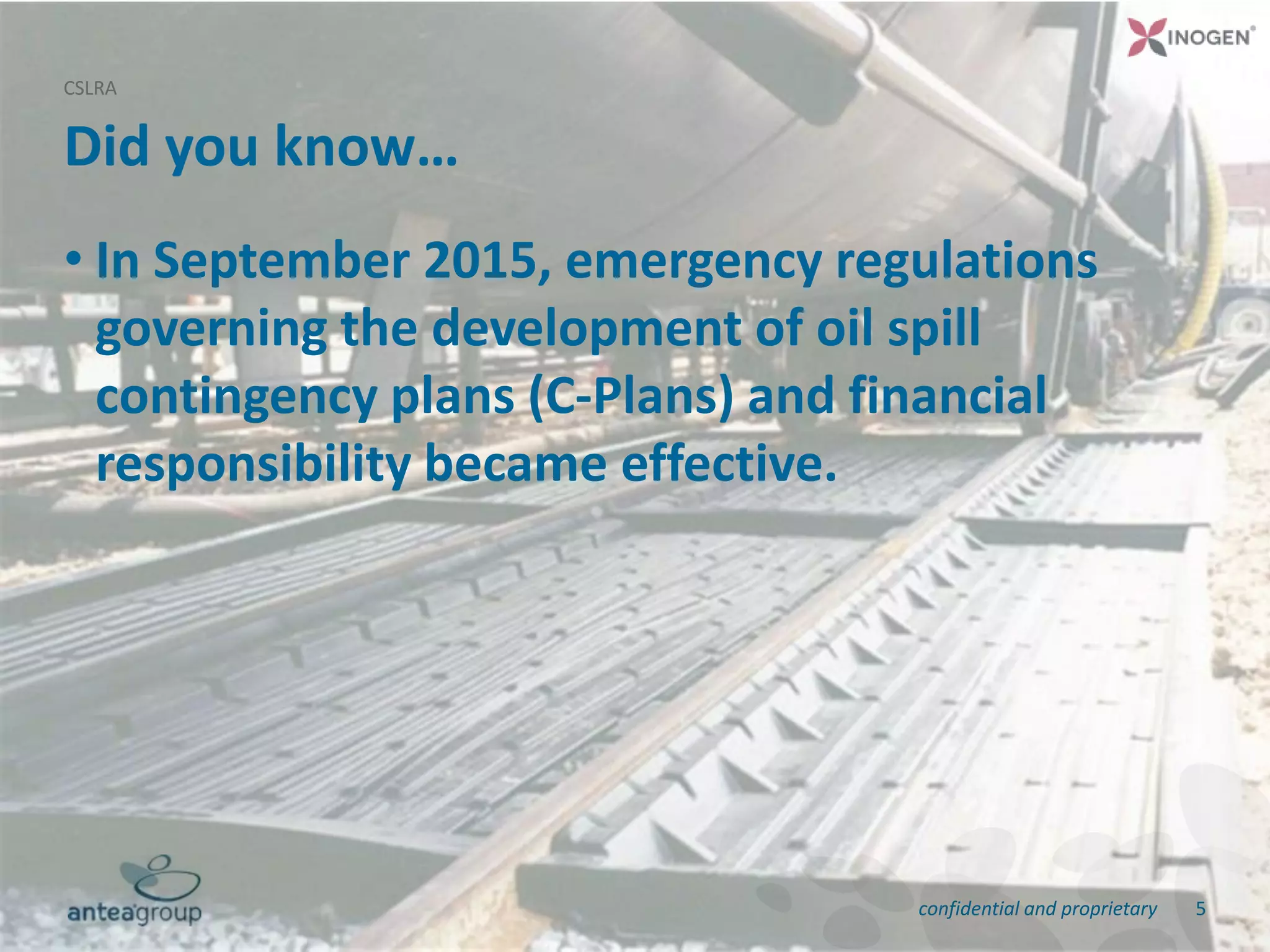 Oil Spill Contingency Plans for Railroads | PDF