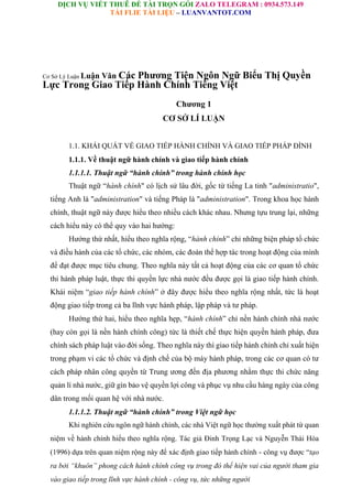 Cơ Sở Lý Luận Các Phương Tiện Ngôn Ngữ Biểu Thị Quyền Lực Trong Giao Tiếp Hành Chính Tiếng Việt ...