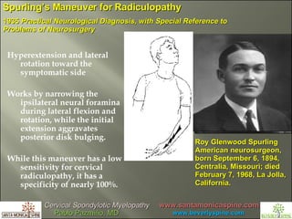 Cervical Arthritis / Cervical Spondylotic Myelopathy / Cervical ...