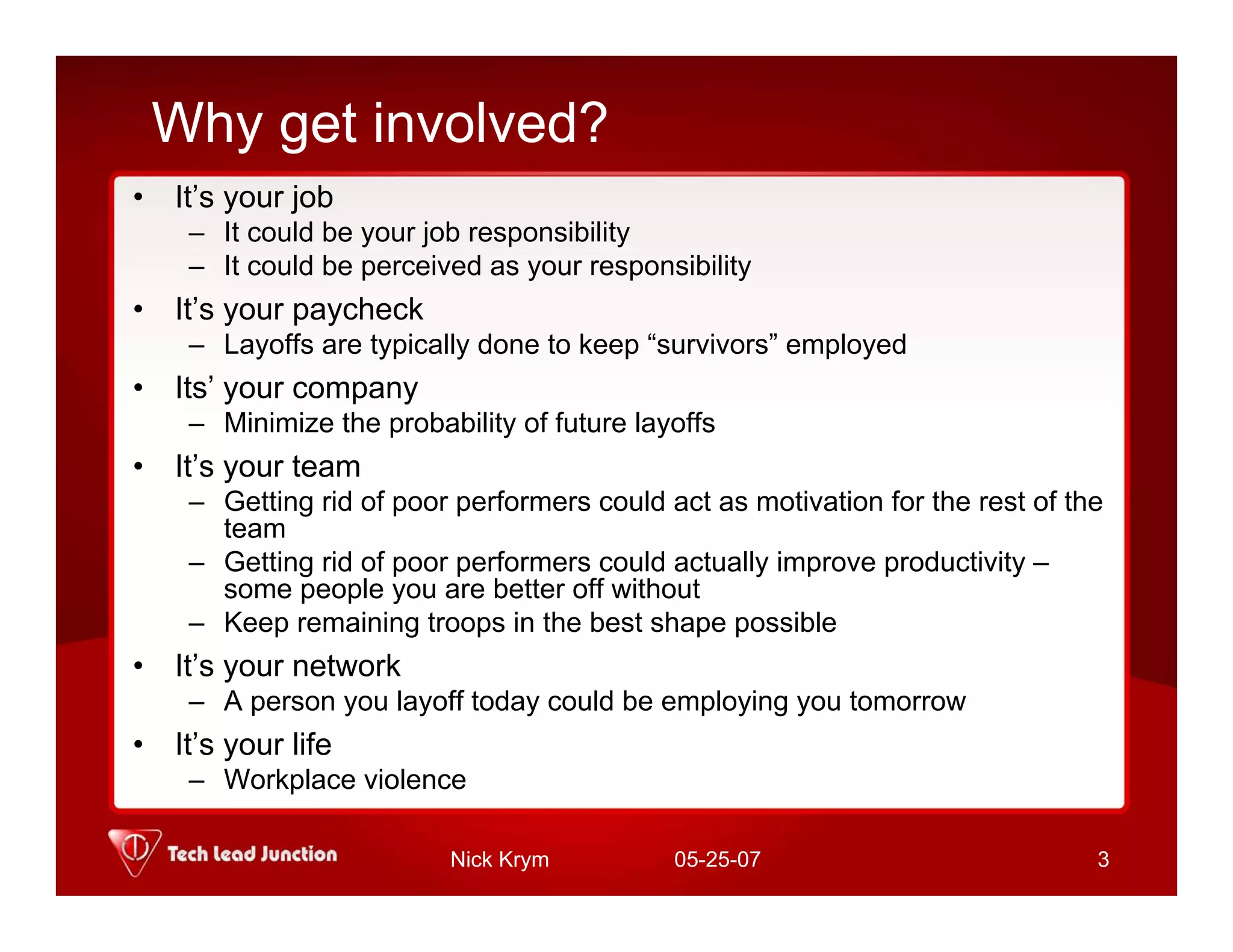 Management - Termination, Downsizing, Layoffs | PDF