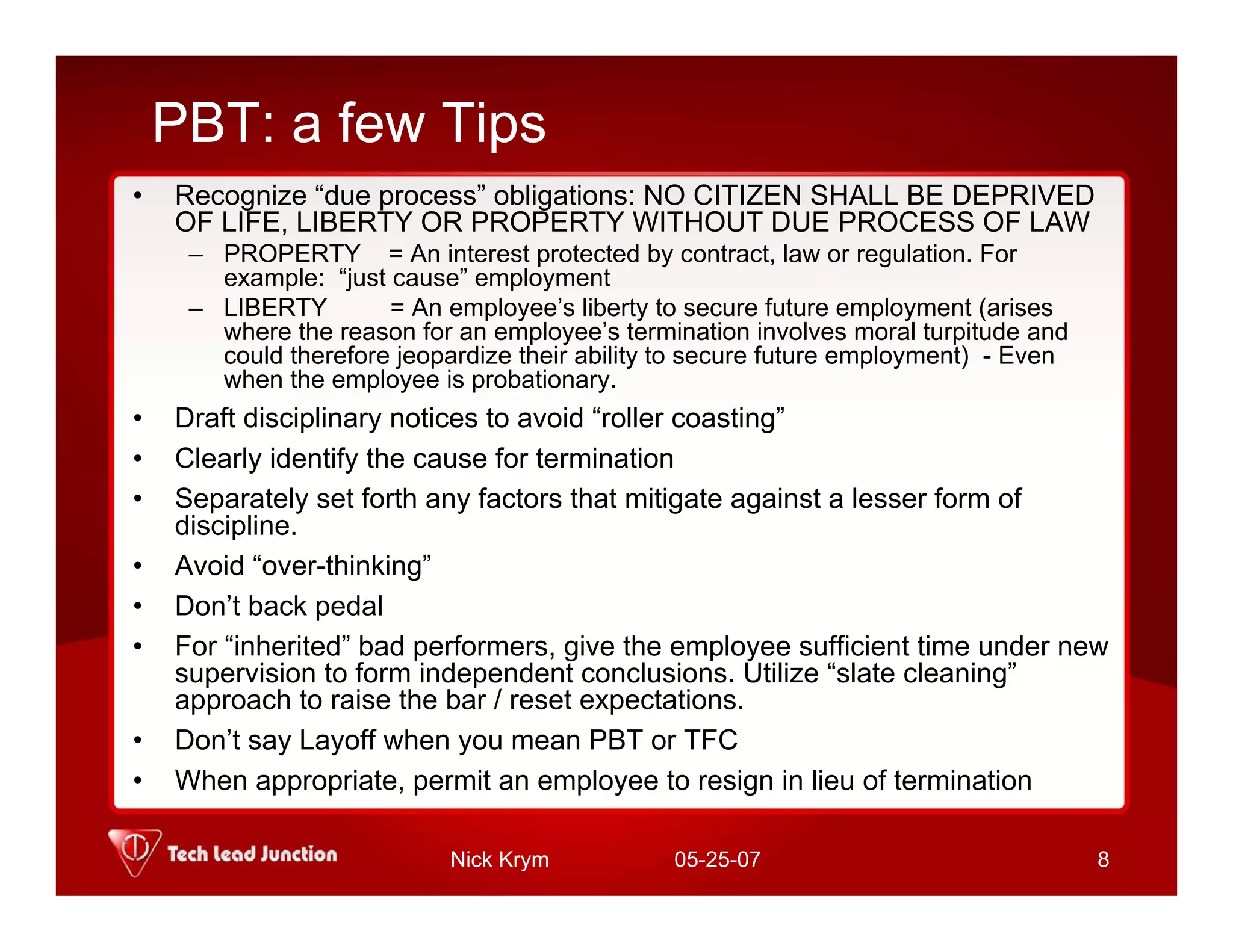 Management - Termination, Downsizing, Layoffs | PDF