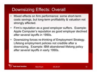 Management - Termination, Downsizing, Layoffs | PDF