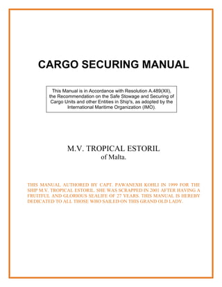 Cargo Securing Manual | PDF