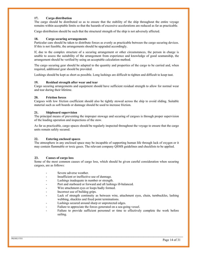 Cargo Securing Manual | PDF | Cruises | Travel Type