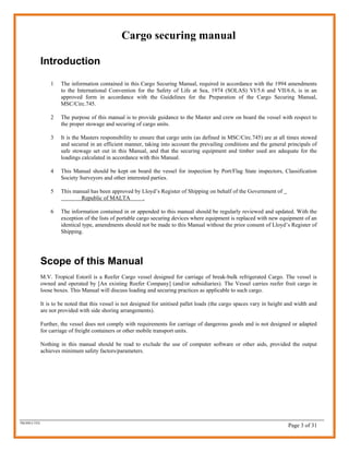 Cargo Securing Manual | PDF