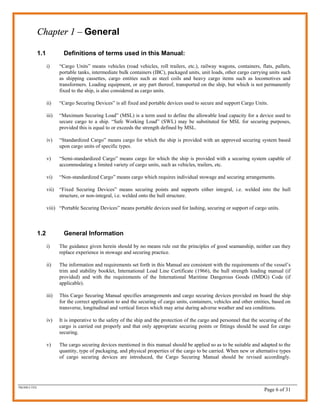Cargo Securing Manual | PDF