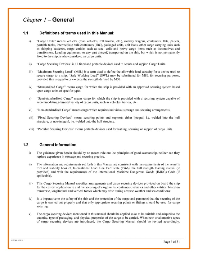 Cargo Securing Manual | PDF | Cruises | Travel Type