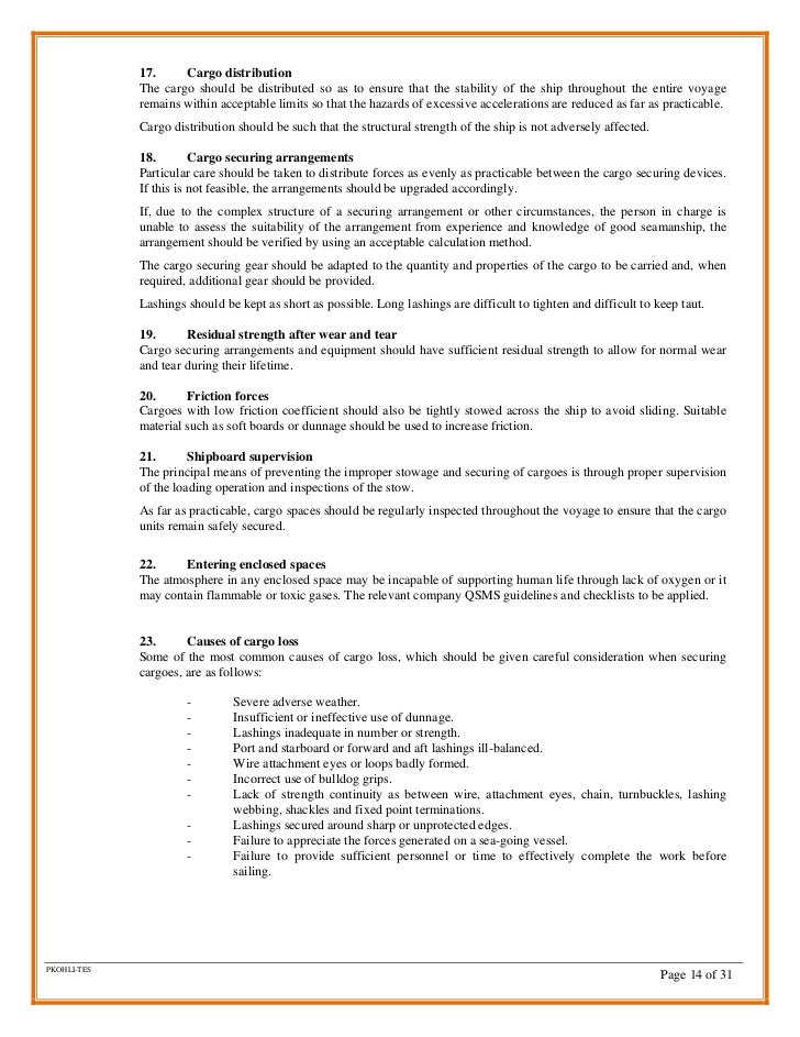 Cargo Securing Manual Cargo Securing Manual
