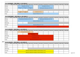 Creative Sound and Music Timetable Semester 1 | PDF